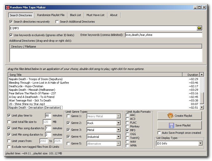Generate Unique Playlists With Random MixTape Maker « My Digital Life
