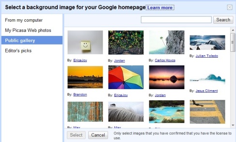 How to Add Background Image to the Conventional Google Search Page « My ...